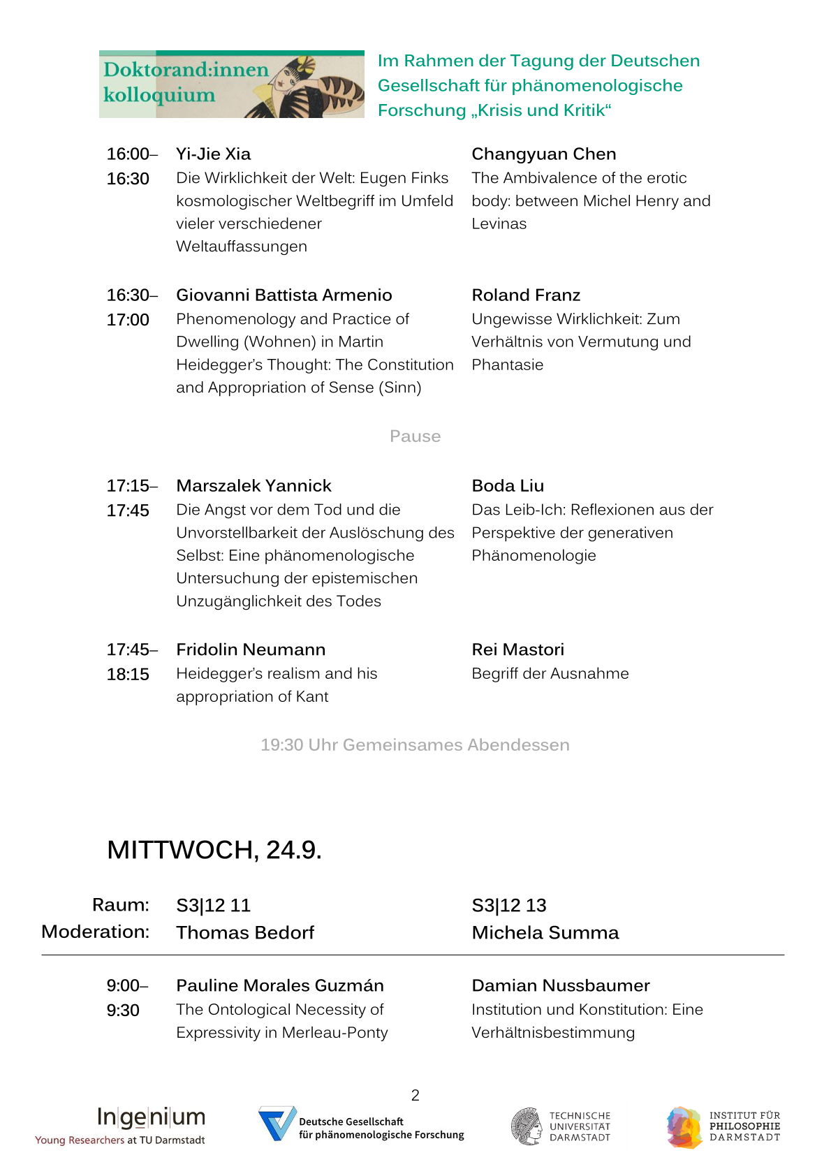 DGPF-Tagung – Philosophie – TU Darmstadt